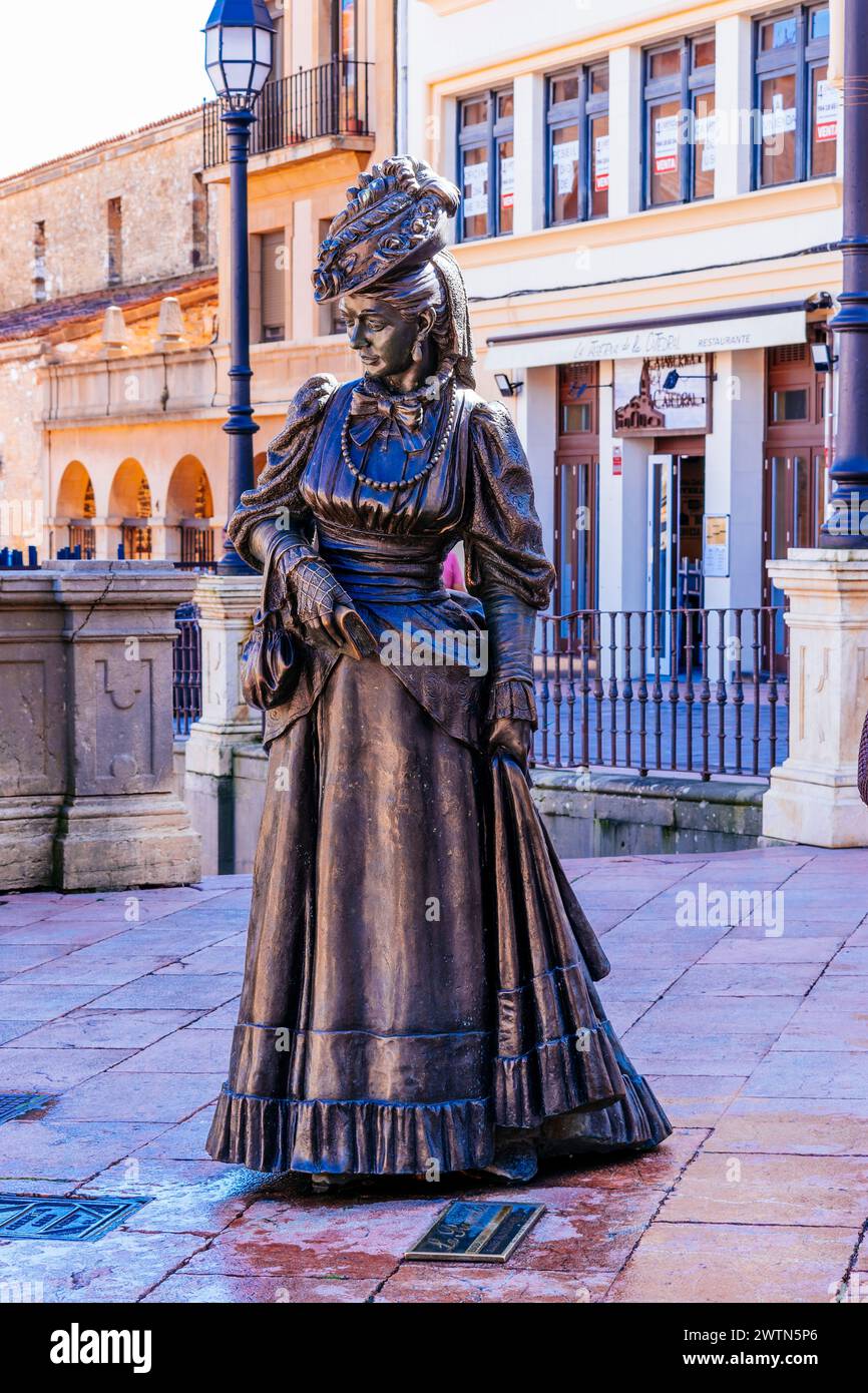 The urban sculpture known as La Regenta. It is a tribute to the ...