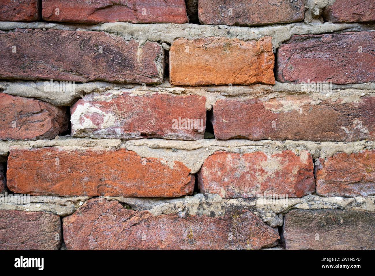 Old unplastered brick wall background texture Stock Photo - Alamy