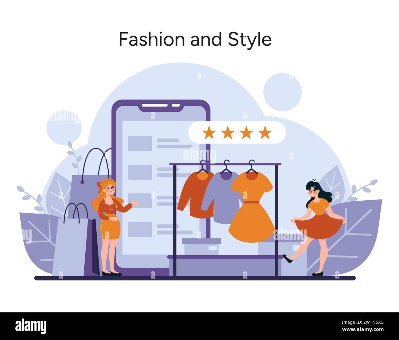 Fashion and Style concept. Shoppers engage with the latest trends ...