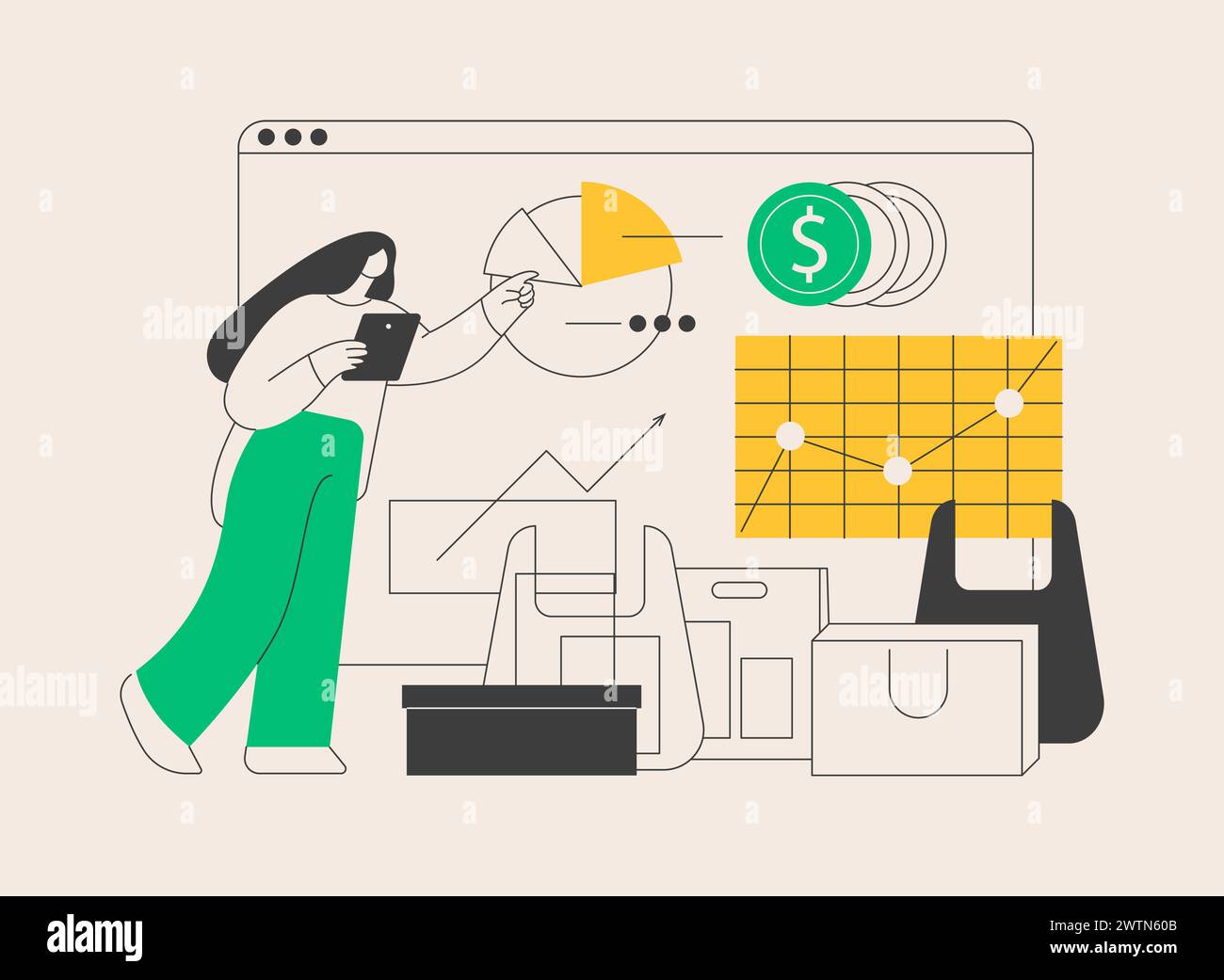 Market research studies abstract concept vector illustration Stock ...