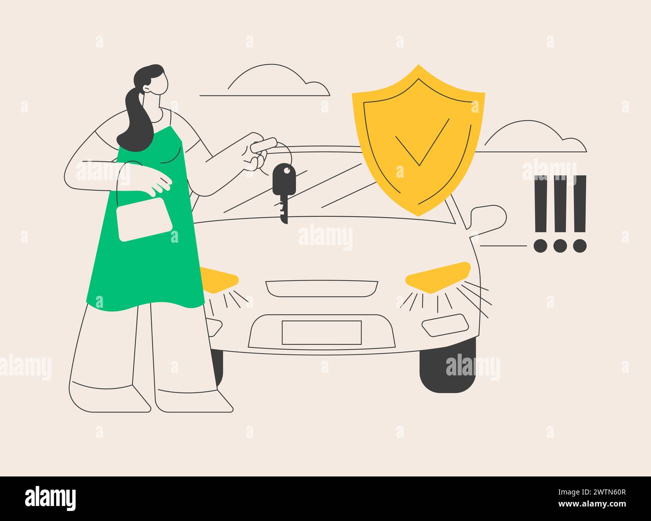 Car alarm system abstract concept vector illustration Stock Vector ...