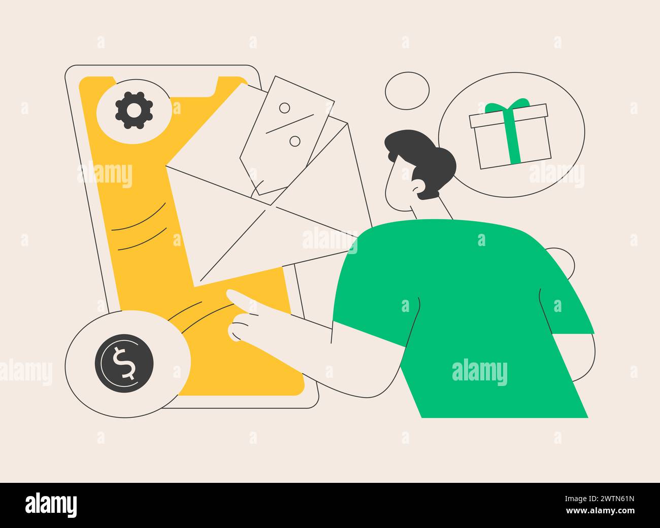 Email marketing abstract concept vector illustration Stock Vector Image ...