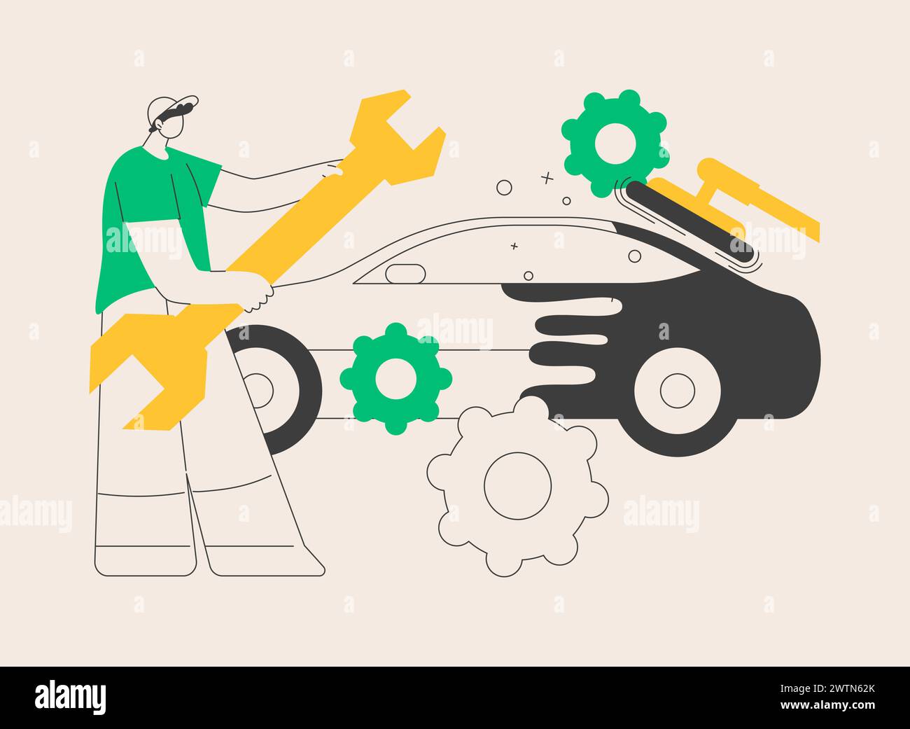 Auto detailing abstract concept vector illustration Stock Vector Image ...