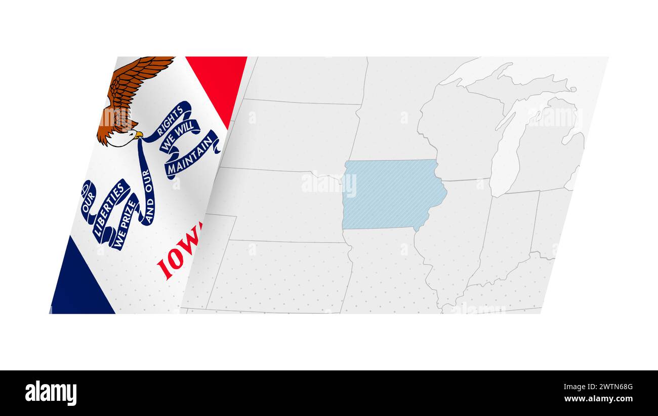 Political map of iowa Stock Vector Images - Alamy