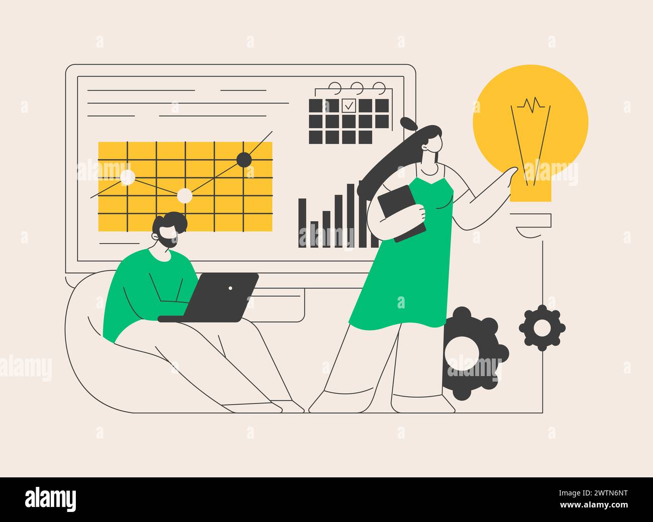 Project initiation abstract concept vector illustration Stock Vector ...