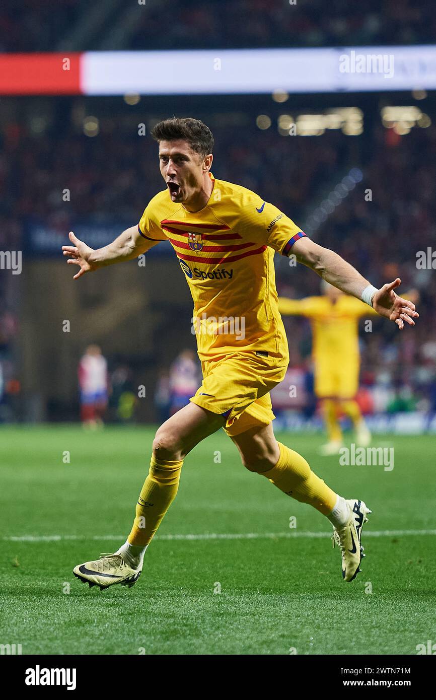 MADRID, SPAIN - MARCH 17: Robert Lewandowski Centre-Forward of FC ...