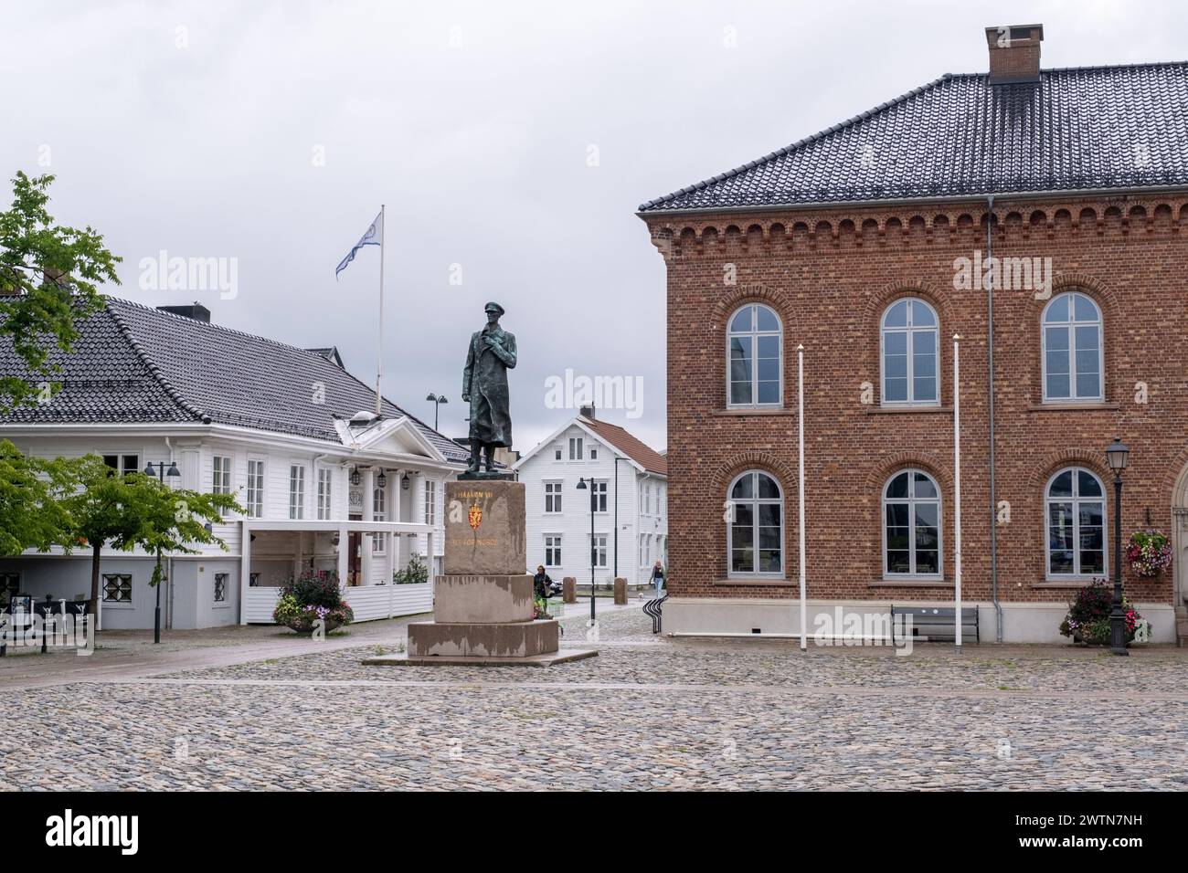 Kristiansand, Norway - 11 July 2023: Haakon VII statue Stock Photo - Alamy