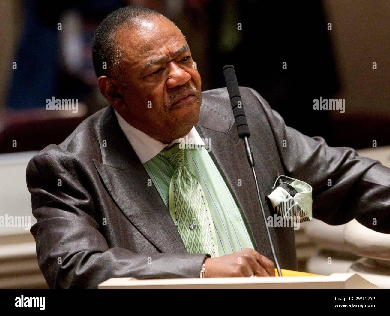 FILE - Sen. John Rogers, D-Birmingham, speaks during a House session at ...
