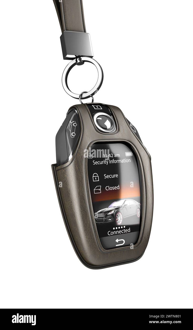 Car remote control key isolated realistic 3d model Automobile alarm ...