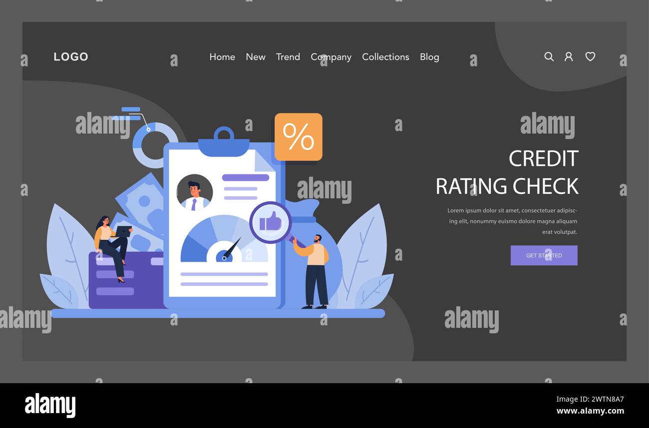 Credit Rating Evaluation Concept. A focused look at creditworthiness ...