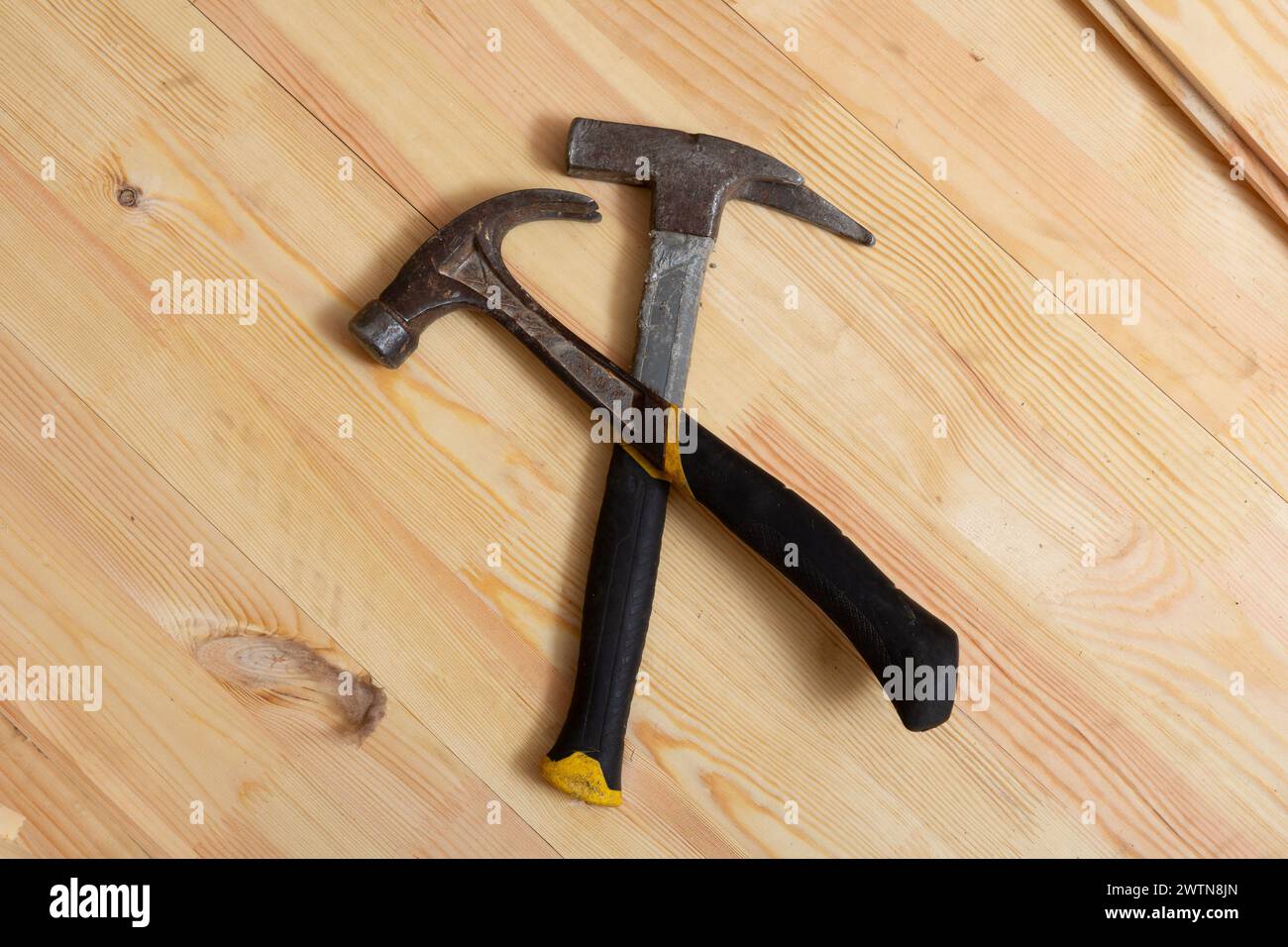 carpenter's tools. two hammers Stock Photo - Alamy