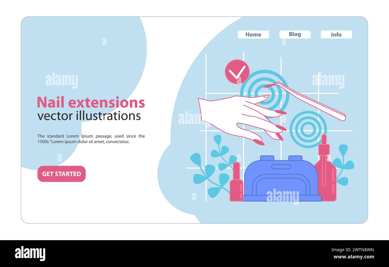 Nail extensions service. A precise application of artificial nails ...