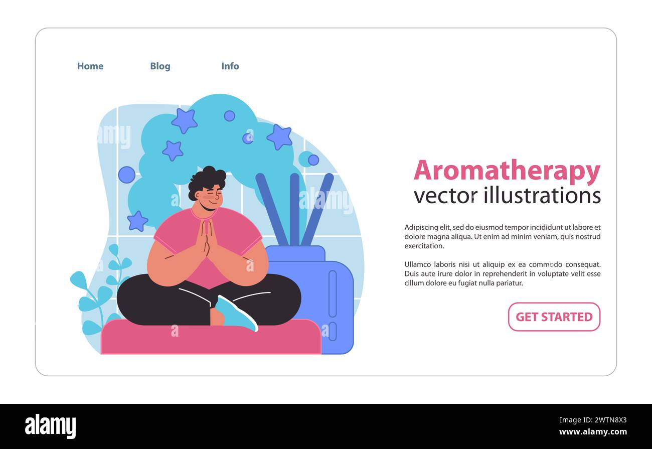 Soothing aromatherapy session. Content individual enjoying the tranquil ...