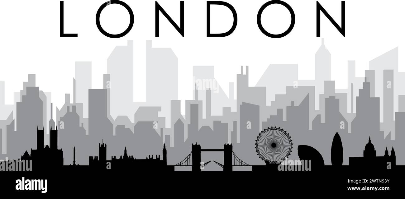 Cityscape skyline panorama of LONDON, UK Stock Vector Image & Art - Alamy
