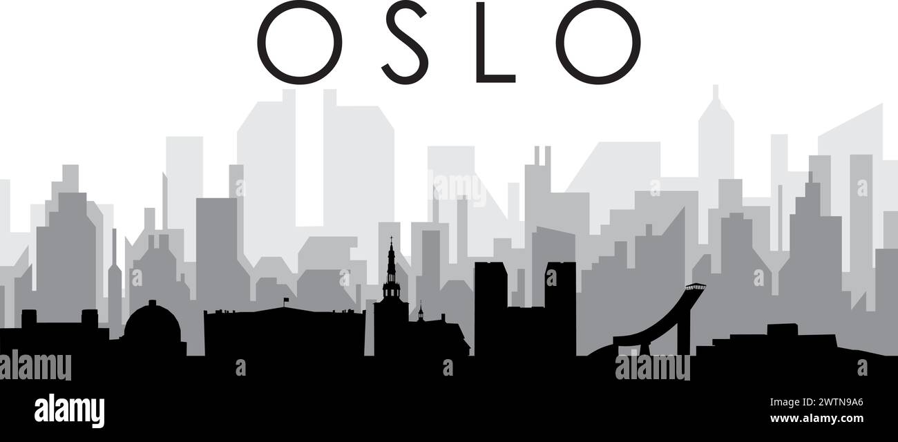 Cityscape skyline panorama of OSLO, NORWAY Stock Vector Image & Art - Alamy