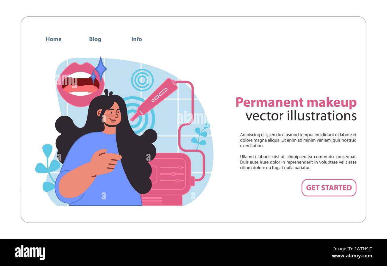 Permanent makeup application at a beauty clinic. Specialist performing ...