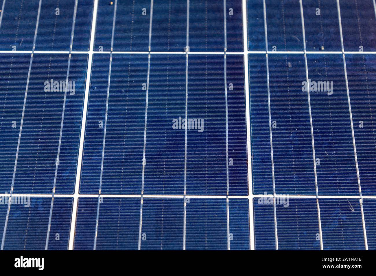 Close up on slightly dirty solar panels. Concept for being able to ...