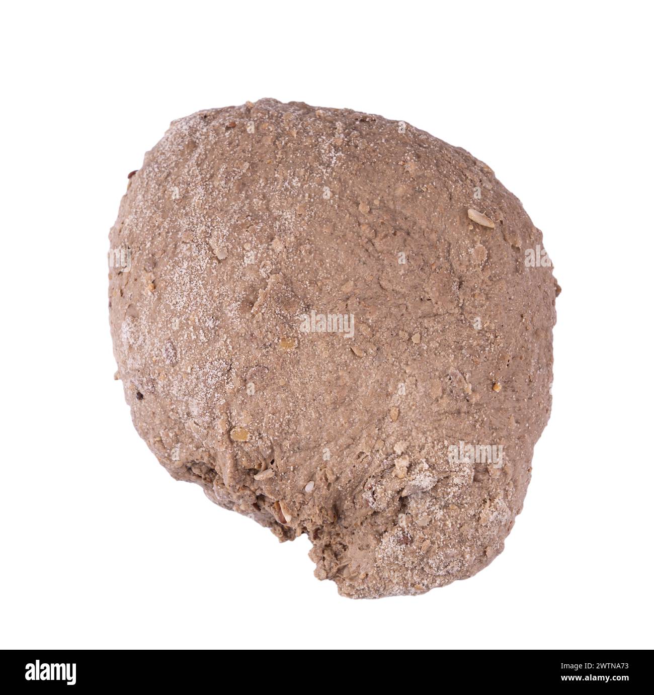 loaf of dough for leavened cereal bread on a transparent background ...