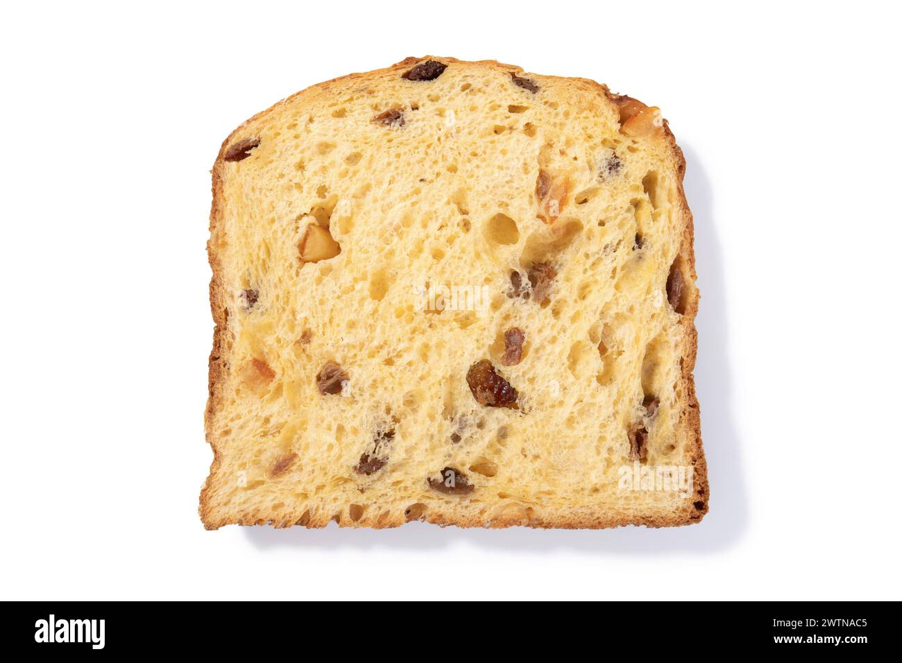 Indulge in the exquisite simplicity of a single classic panettone slice ...