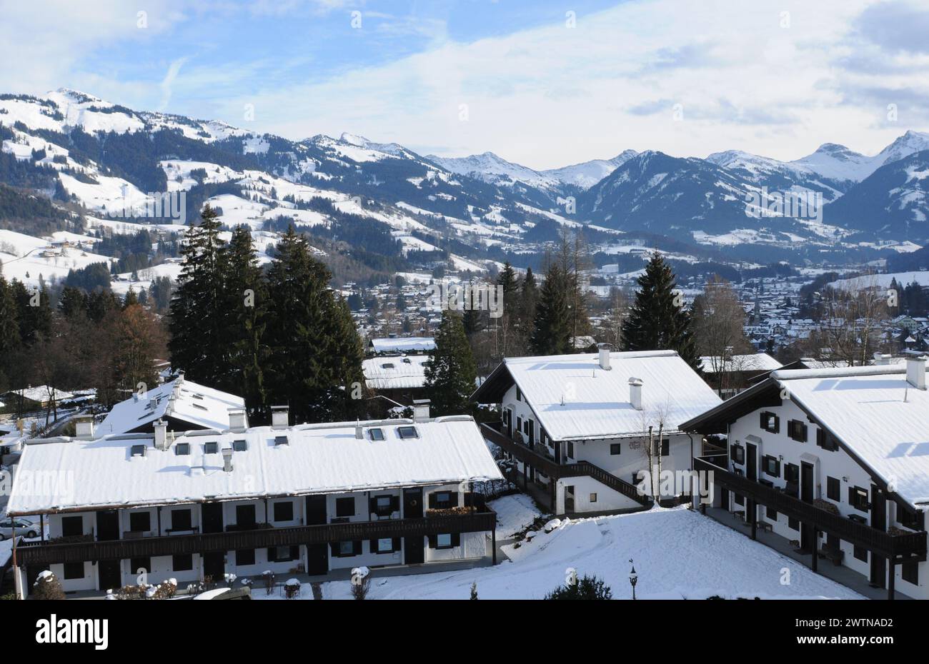 Austria: The view from Chateau Lebenberg in Kitzbüheler, Tyrol Stock ...