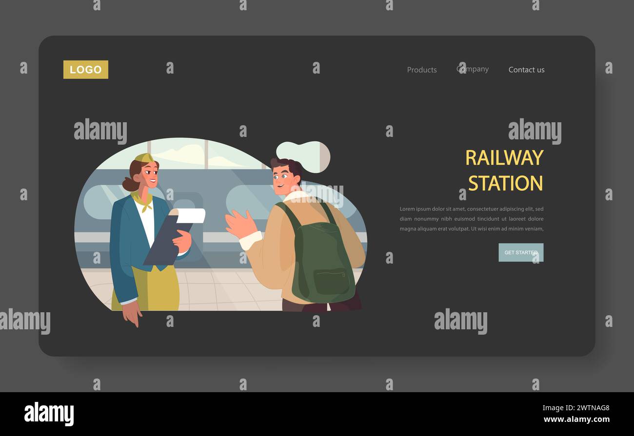 Station staff help train Stock Vector Images - Alamy