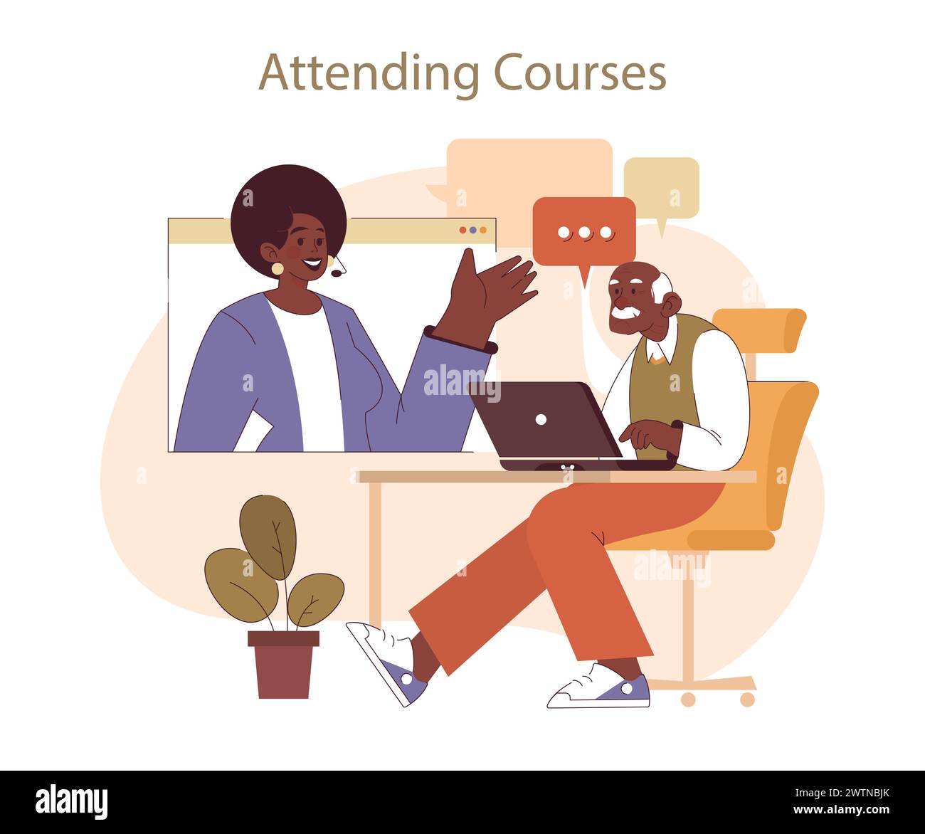 Elderly engagement with technology Cut Out Stock Images & Pictures - Alamy