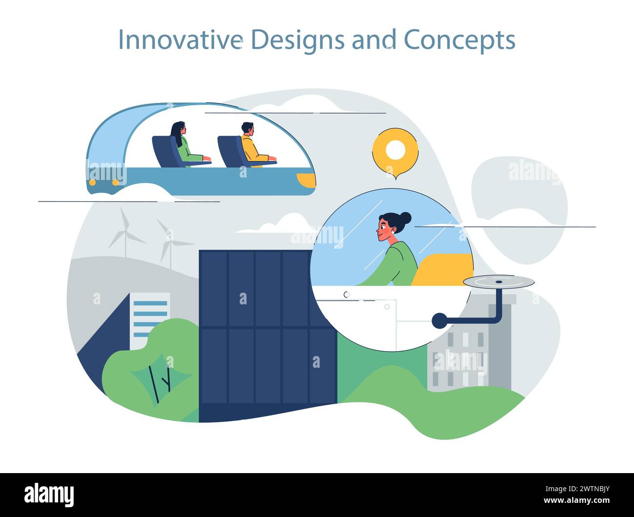 Alternative to urban life Stock Vector Images - Alamy