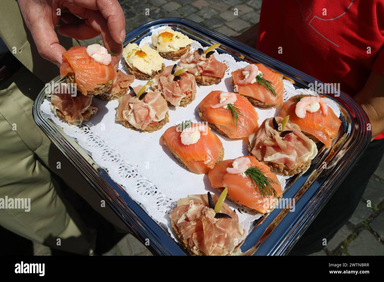 Finger Food Canapés Party Canapés Stock Photo - Alamy