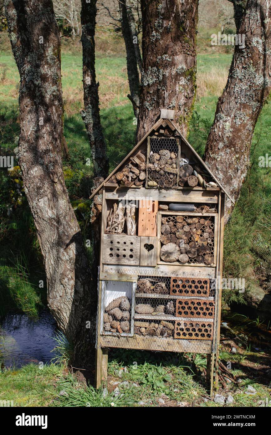 Insect hotel made from recycled material. hotel for pollinating insects ...
