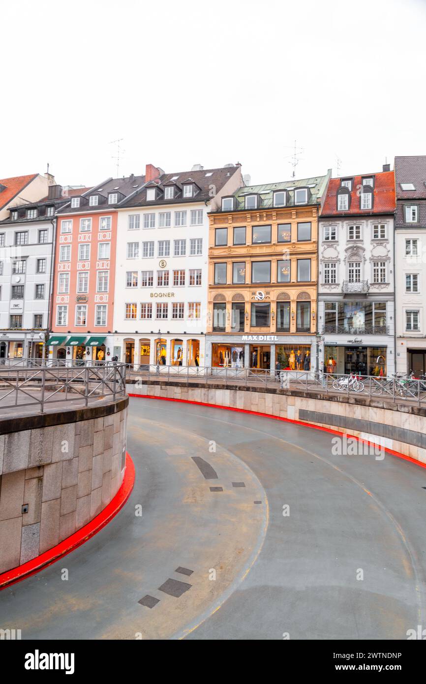 Munich, Germany - DEC 25, 2021: Buildings at the Max Joseph Square in ...