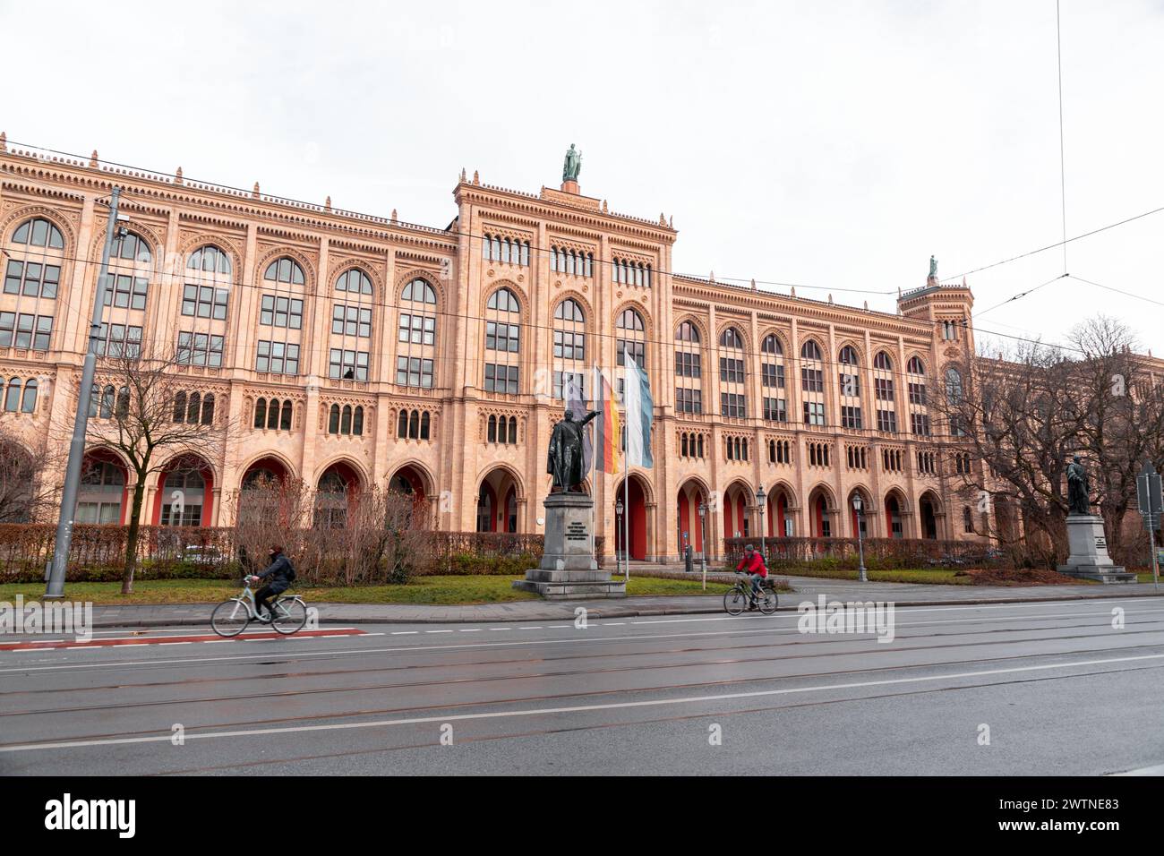 Munich, Germany - December 26, 2021: The building of the Government of ...
