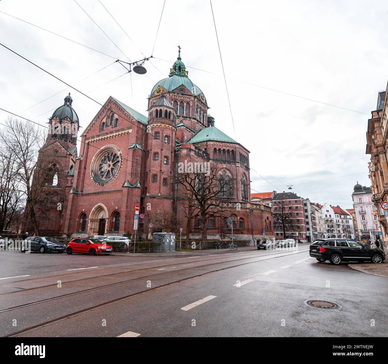 Munich, Germany - DEC 25, 2021: St. Luke's Church, Lukaskirche is the ...