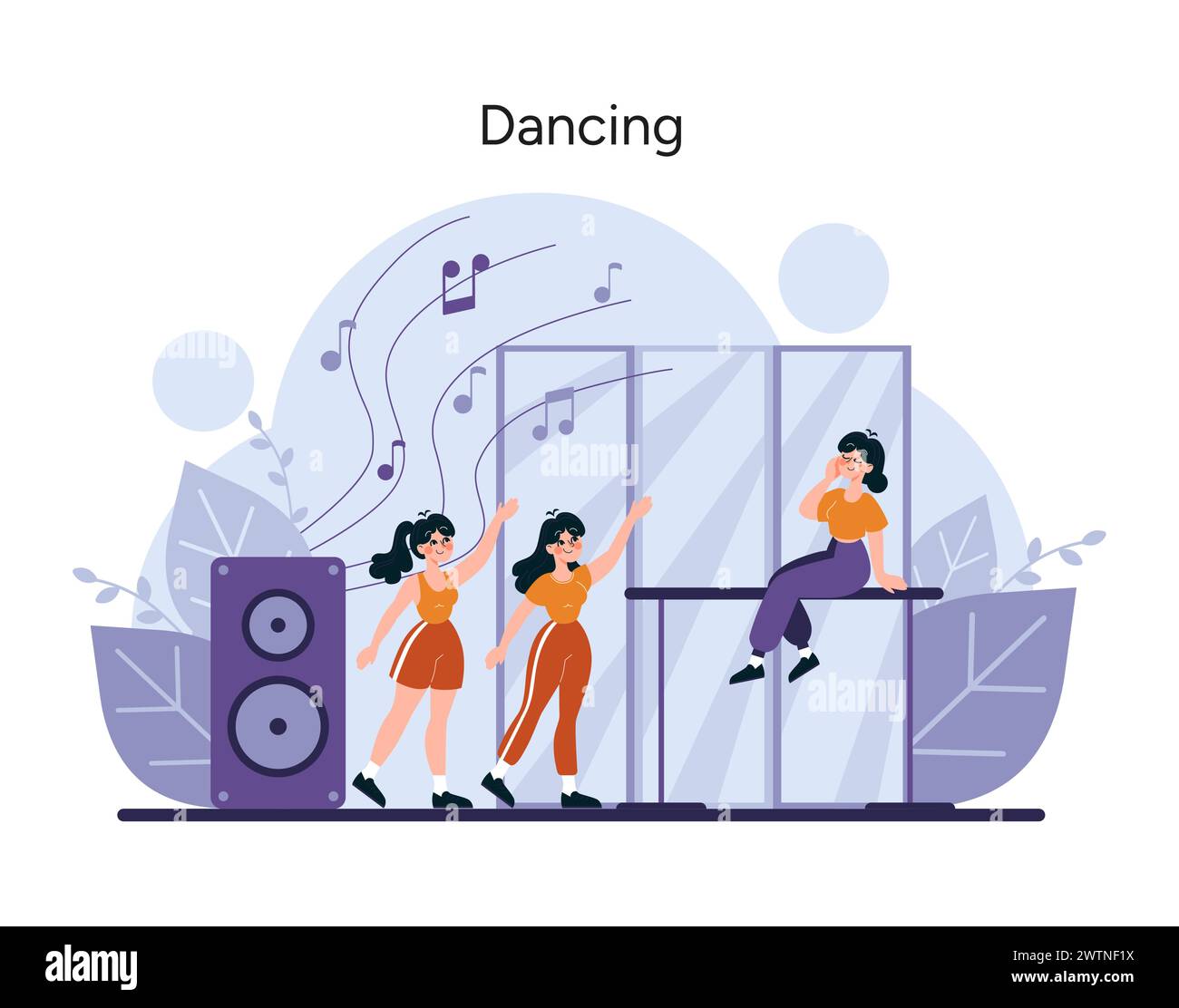 Dancing musical notes Cut Out Stock Images & Pictures - Alamy