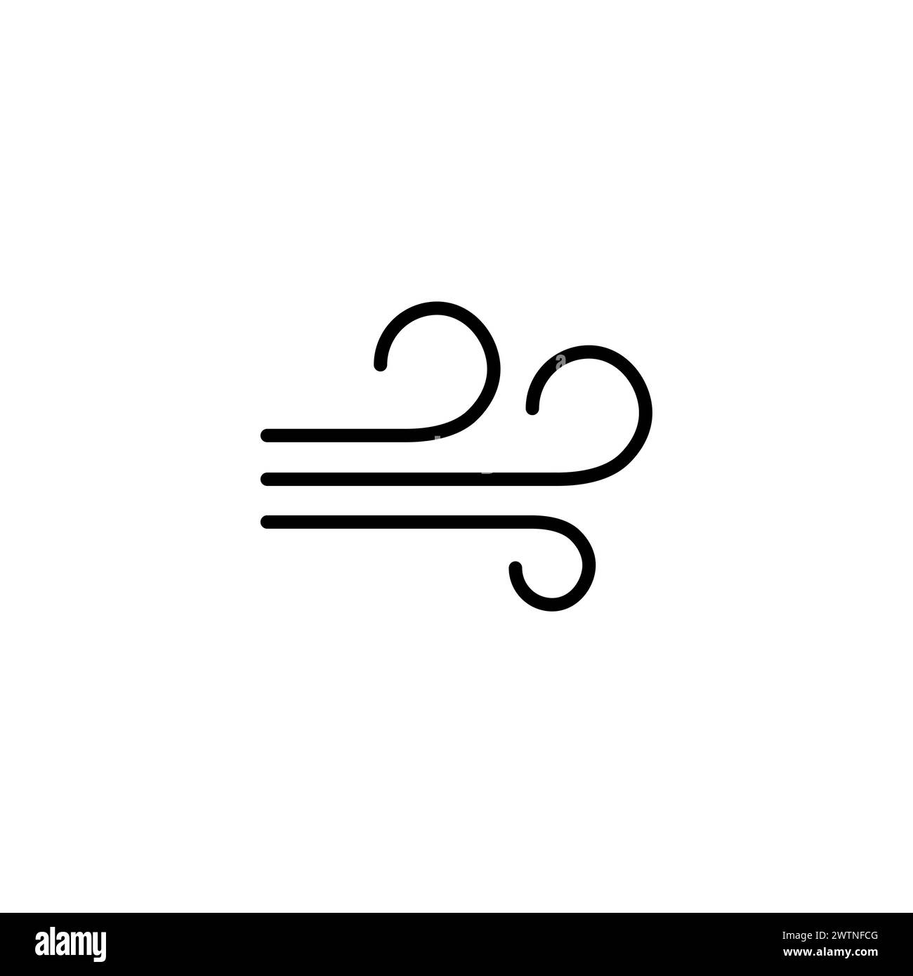 Wind blow line icon fresh vector cloud air isolated speed symbol. Wind ...