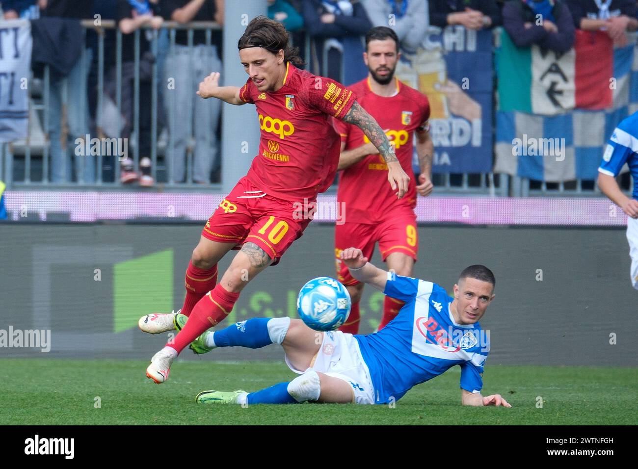 Fabrizio Paghera of Brescia Calcio FC and Jacopo Petriccone of US ...