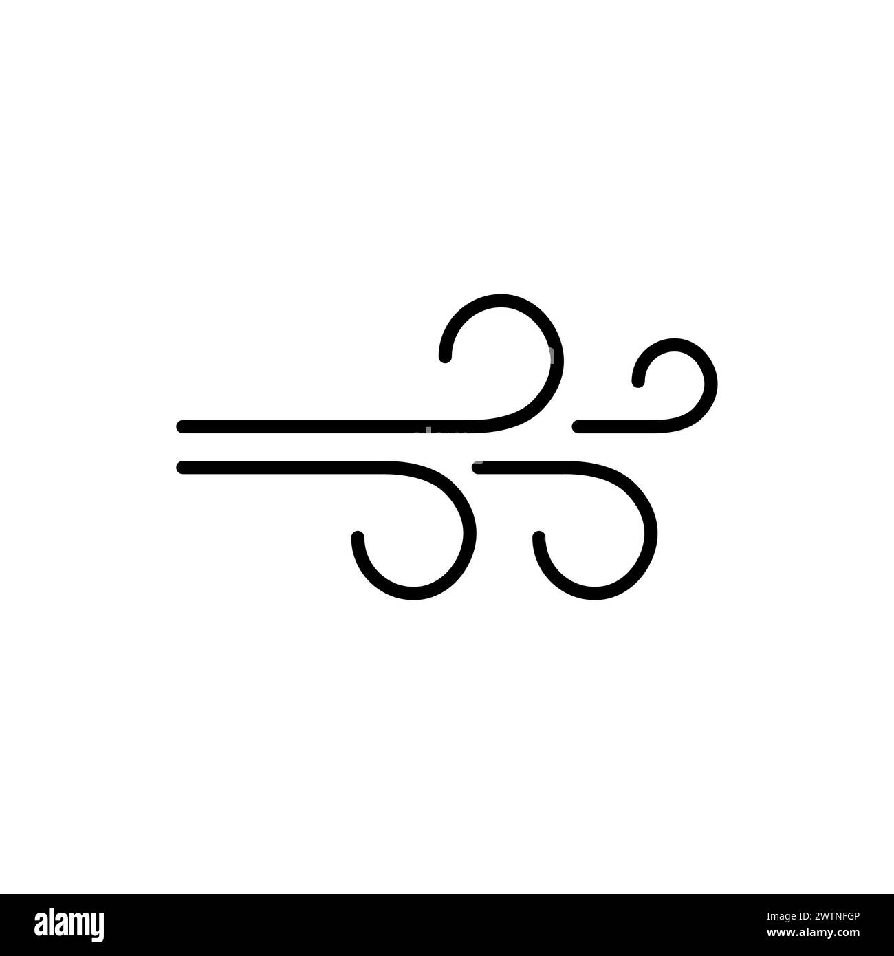 Wind blow line icon fresh vector cloud air isolated speed symbol. Wind ...