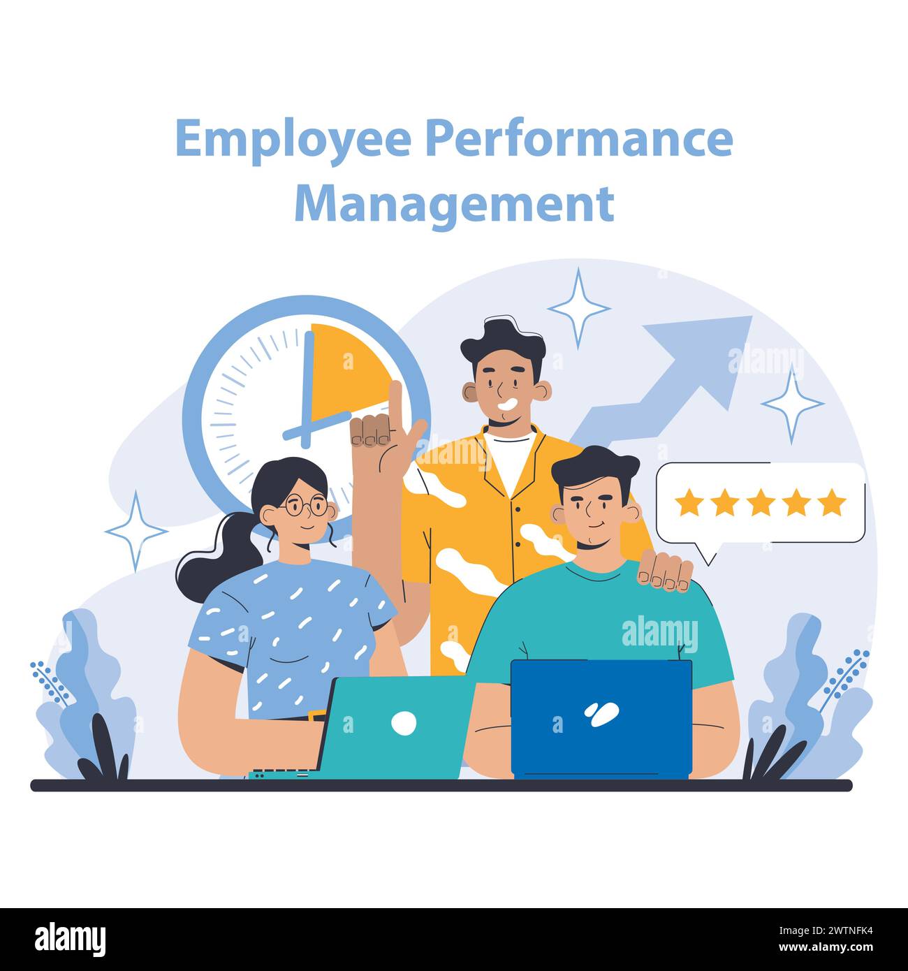 Employee Performance Management concept. Enhancing workforce efficiency ... Employee Performance Management concept. Enhancing workforce efficiency ...