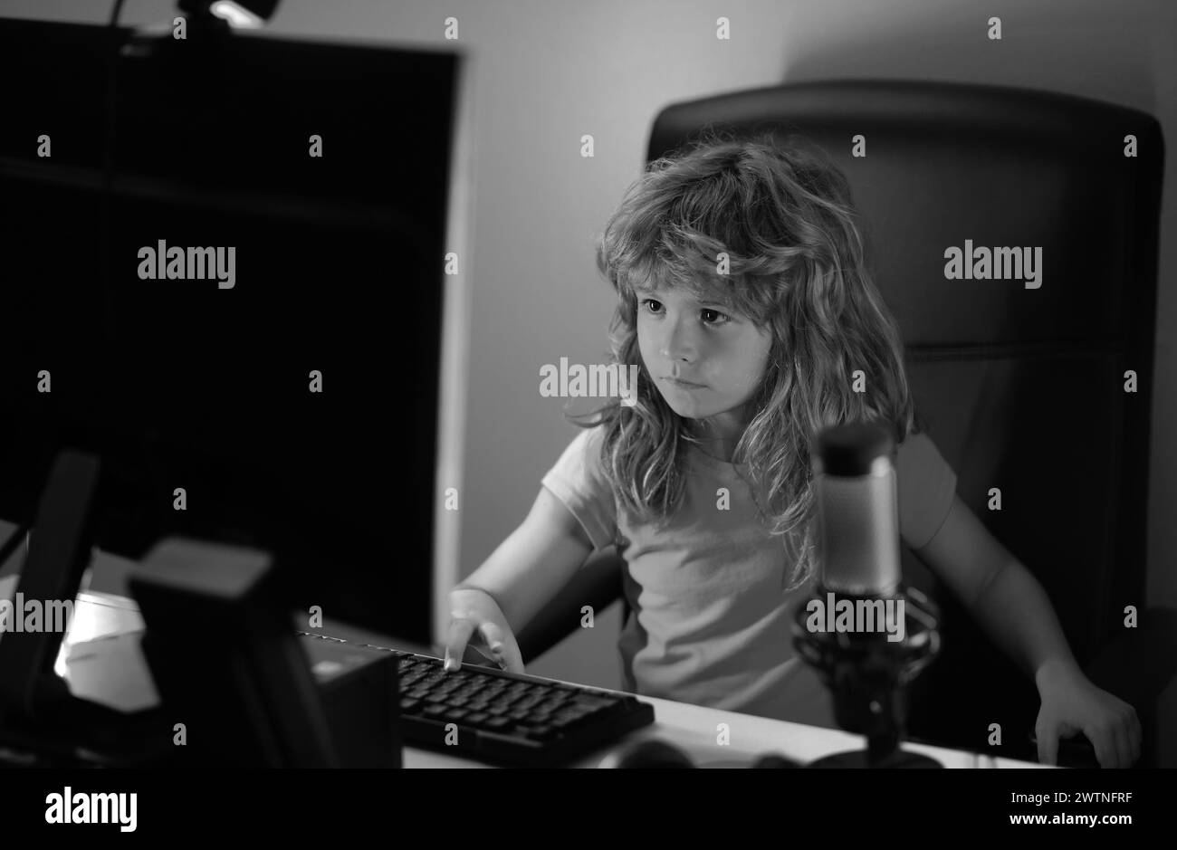 Smart programmer studying Black and White Stock Photos & Images - Alamy