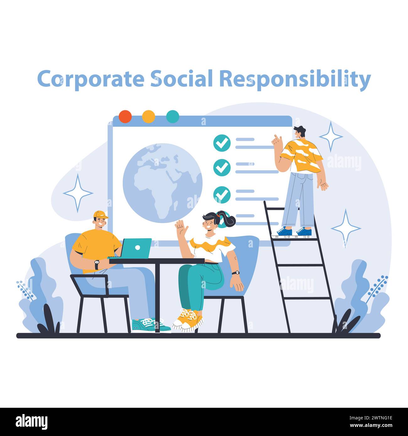 Strategy and management concept. Team prioritizing corporate social ... Strategy and management concept. Team prioritizing corporate social ...