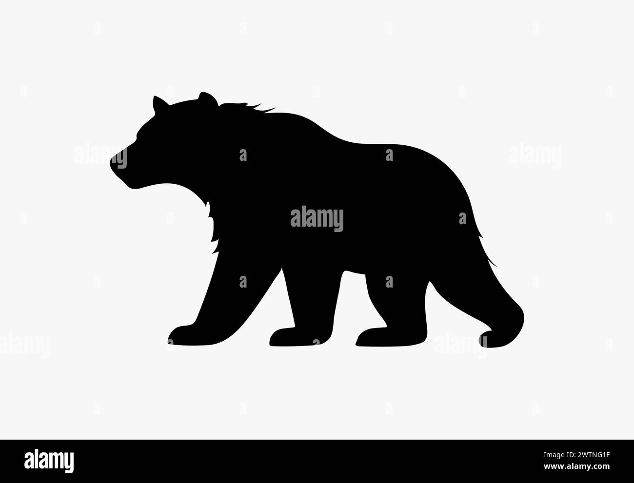 Bear black vector grizzly logo icon. Bear flat silhouette mountain ...