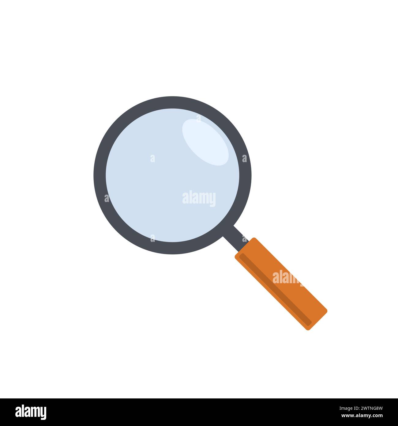 Magnify glass vector icon. Zoom magnify glass enlarge lupe zoom symbol ...