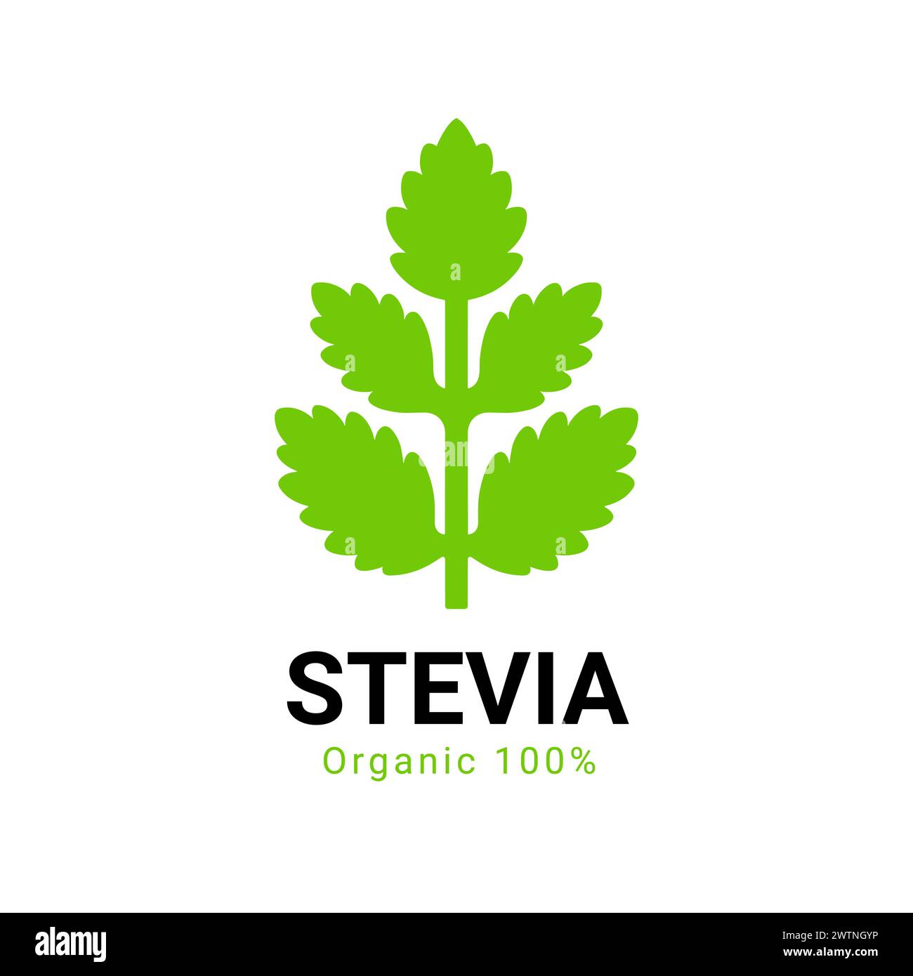 Stevia logo sweet sugar Cut Out Stock Images & Pictures - Alamy