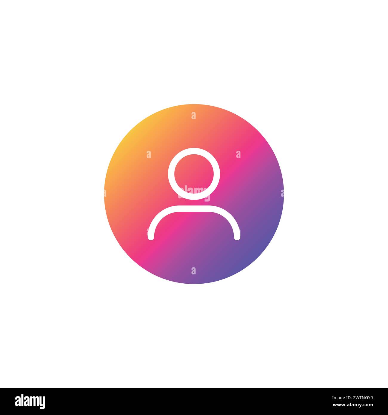 User profile gradient icon. Modern user identity digital social ...