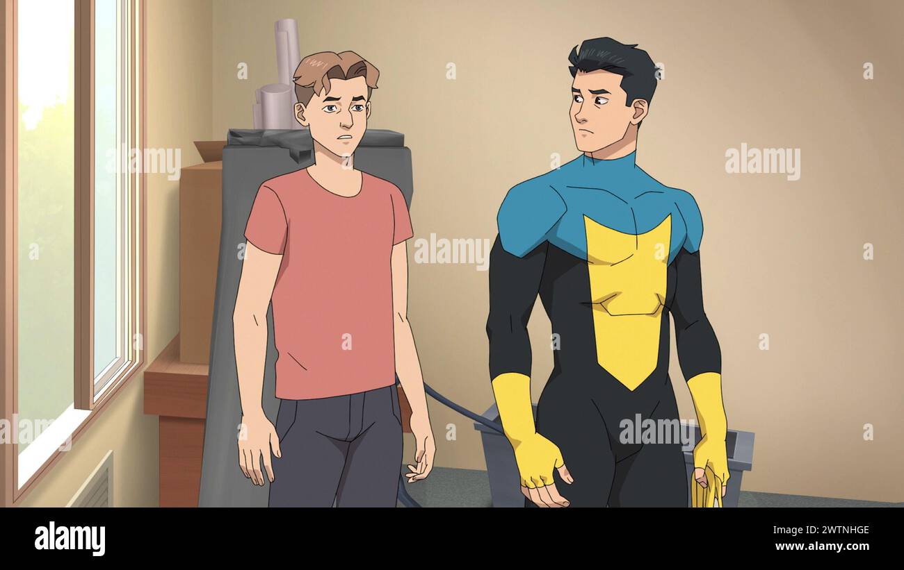 INVINCIBLE, from left: William Clockwell (voice: Andrew Rannells), Mark ...