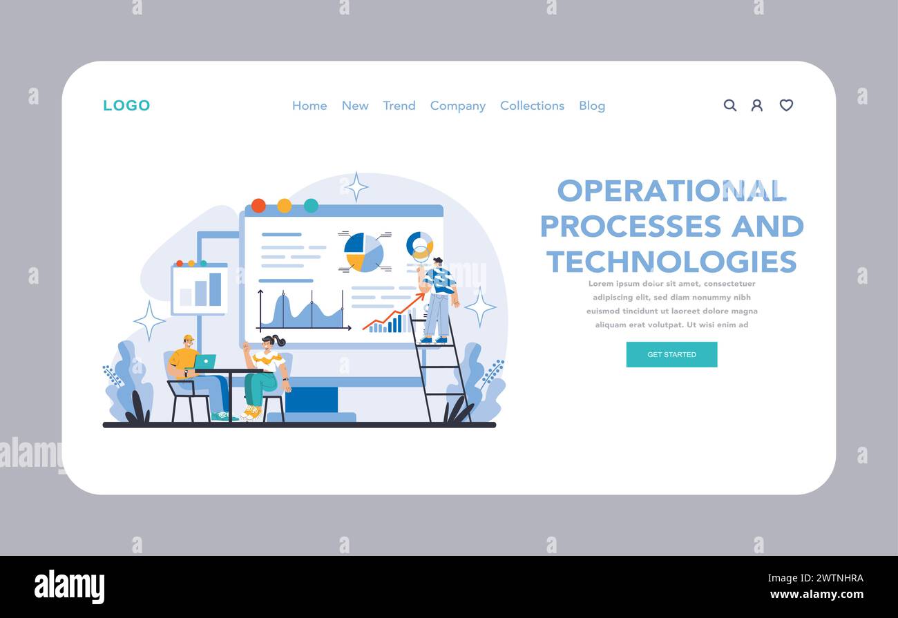 Operational processes and technologies web or landing page. Integration of analytics and ...