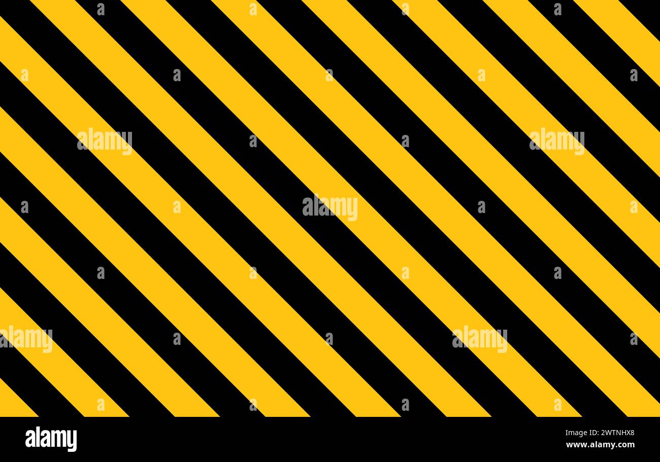 Warning yellow black diagonal stripes line. Safety stripe warning caution hazard danger road ...
