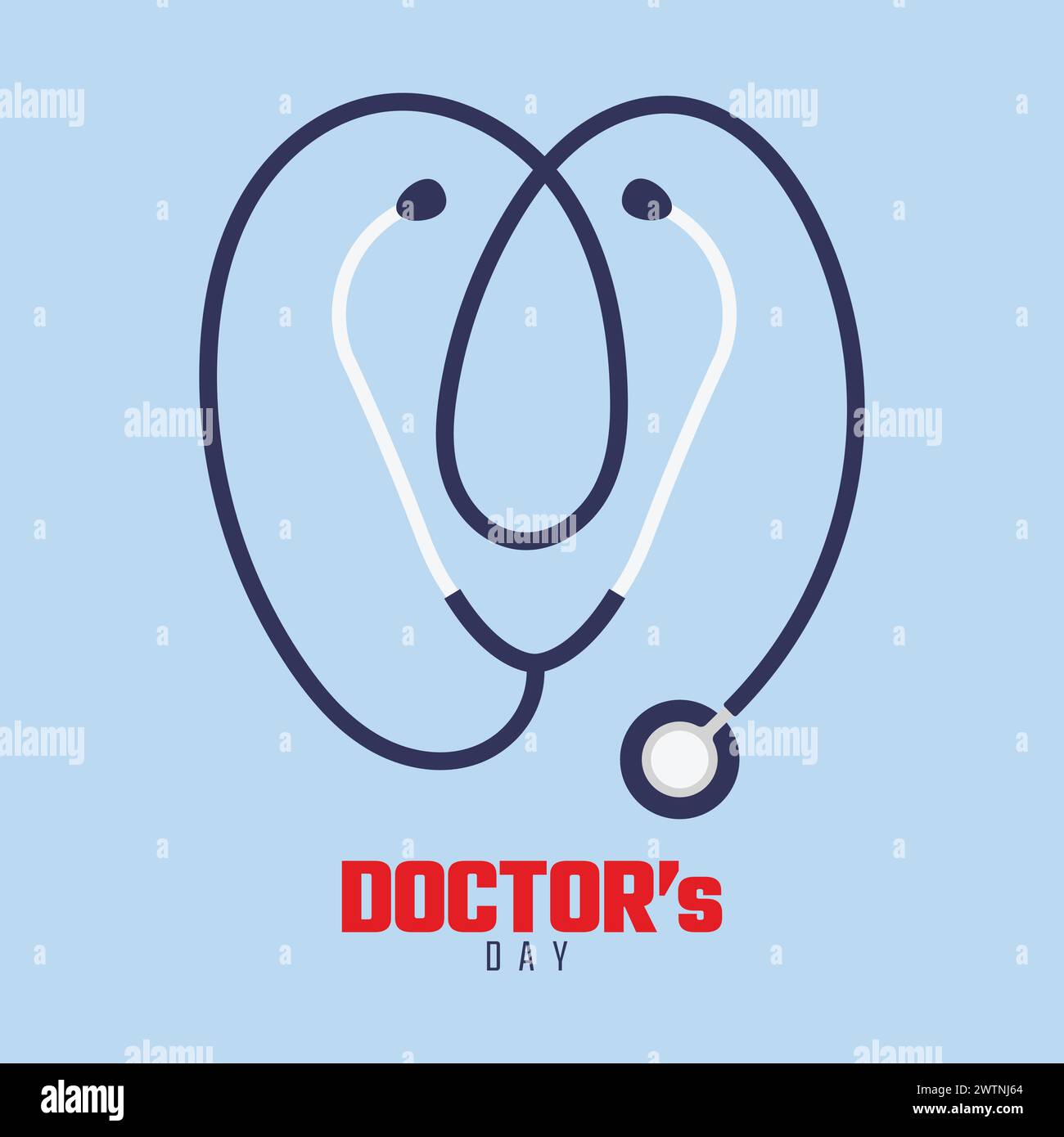 Doctor's Day Vector Icon Illustration Doctor Day Icon Stethoscope Icon ...