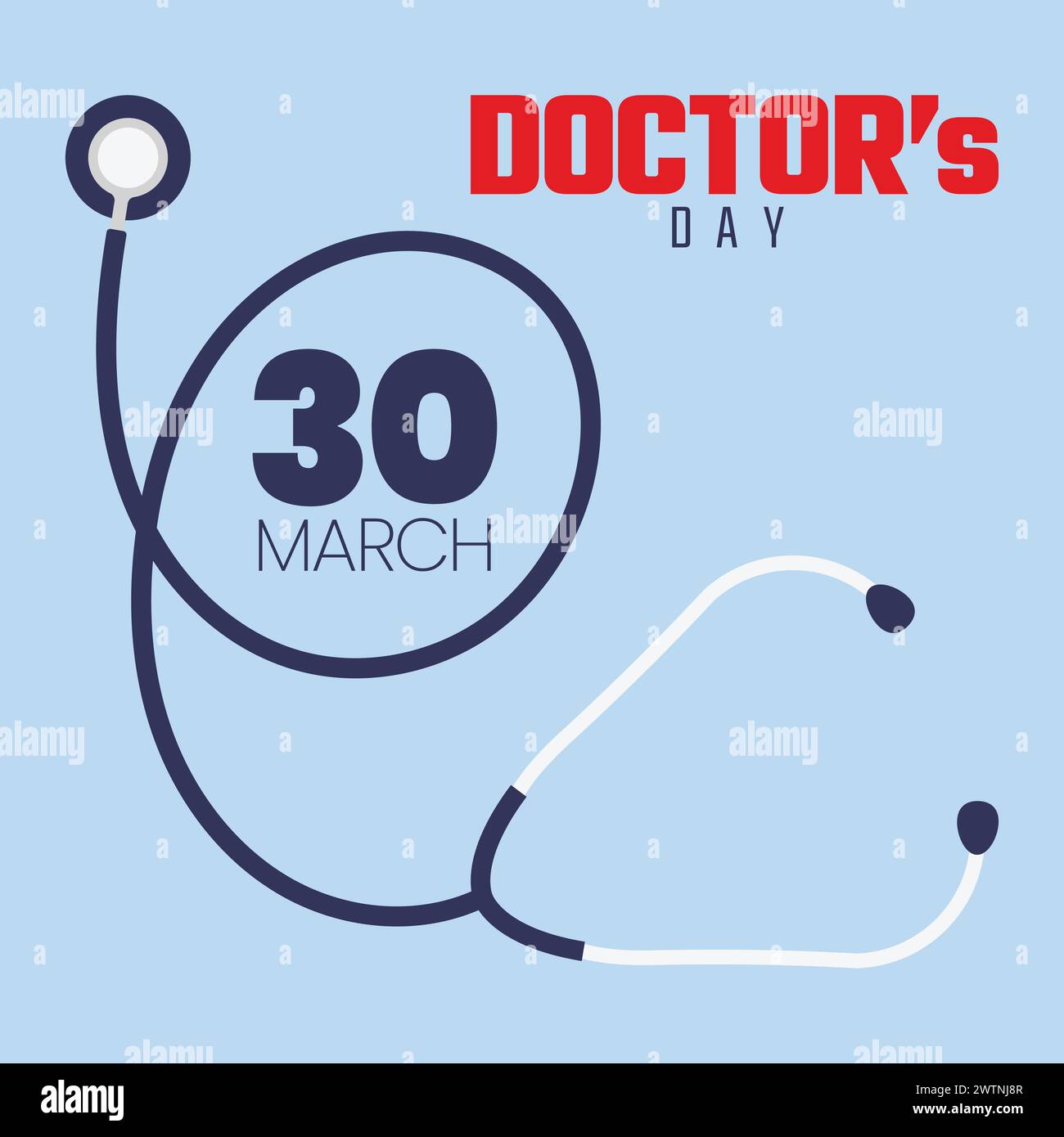 Doctor's Day Vector Icon Illustration Doctor Day Icon Stethoscope Icon ...