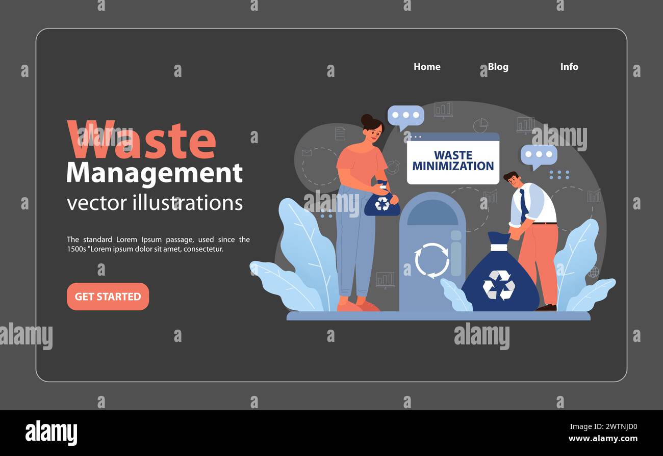 Waste Minimization in Action concept. Individuals diligently segregate ...