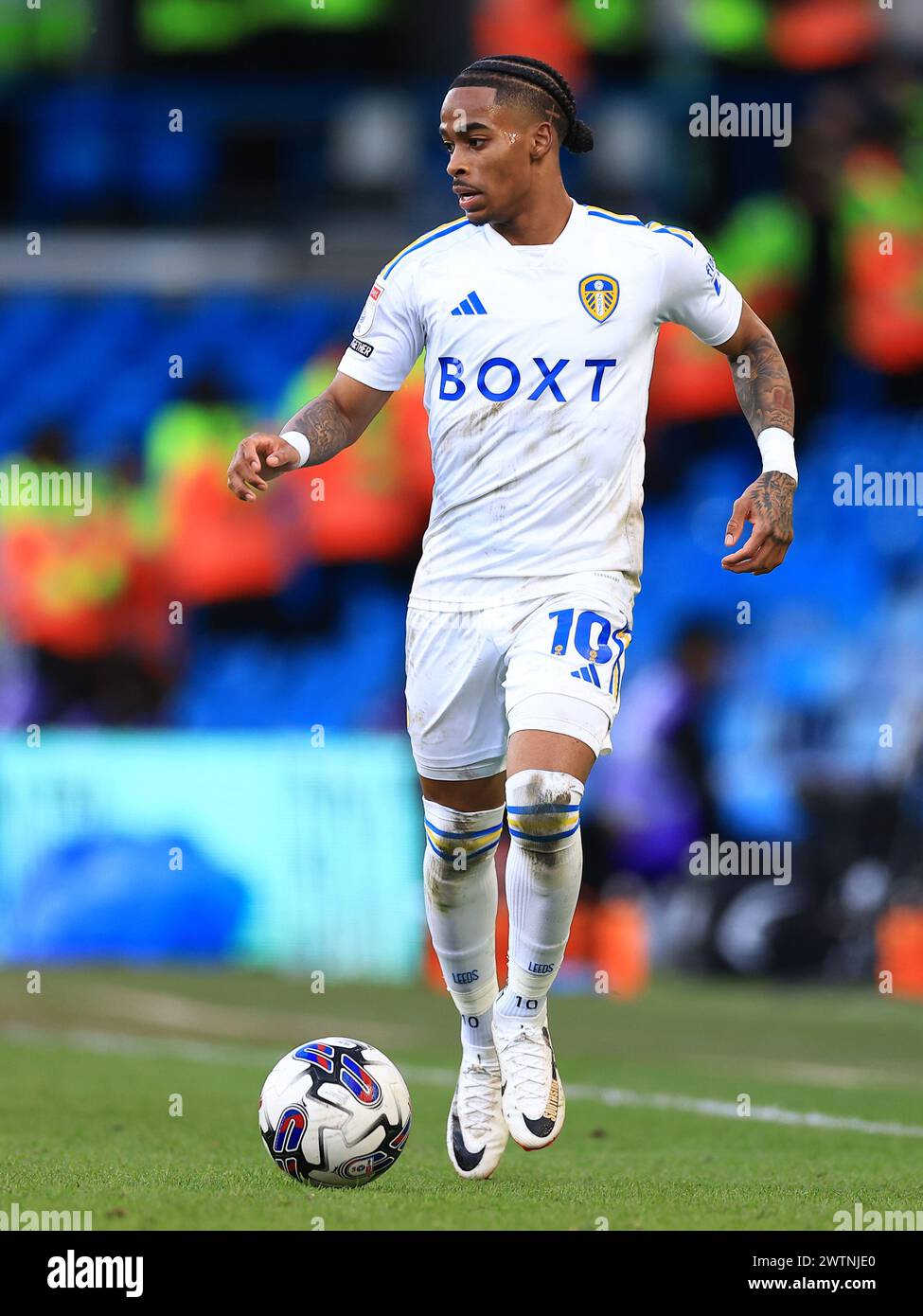 Leeds, UK. 17th Mar, 2024. Crysencio Summerville of Leeds United during ...